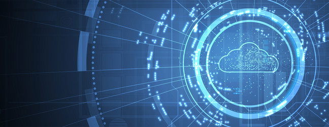 Modern cloud technology integrated digital web Vector Image