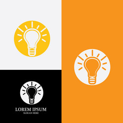 Light bulb symbol logo template Royalty Free Vector Image
