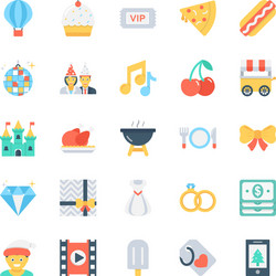 Party objects and icons set Royalty Free Vector Image
