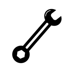 Simple spanner isolated on white background Vector Image