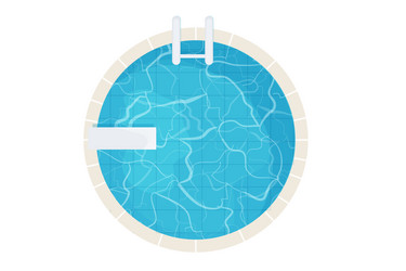 Swimming pool top view in cartoon style isolated Vector Image