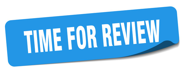 Time for review sticker time for review label Vector Image