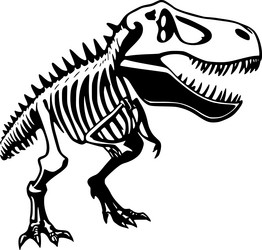 Tyrannosaurus Rex Skeleton Royalty Free Vector Image