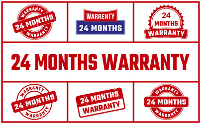 24 months warranty rubber stamp Royalty Free Vector Image