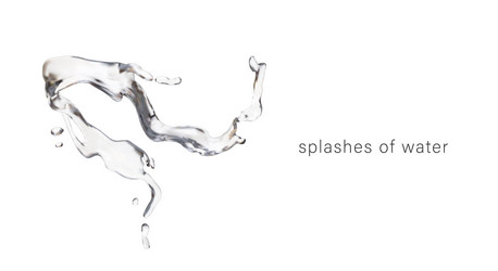 Poster with realistic splashes of crystal water Vector Image