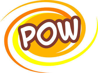 Pow explosion bubble icon pop art style Royalty Free Vector