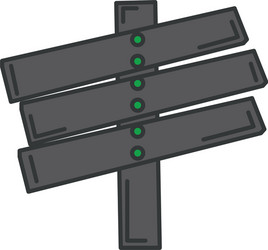 Wooden way label icon Royalty Free Vector Image