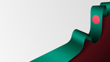 Bangladesh ribbon flag background Royalty Free Vector Image