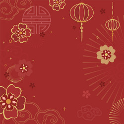 Chinese new year mockup Royalty Free Vector Image