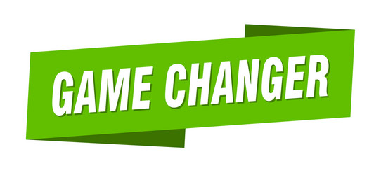 Game changer banner template ribbon Royalty Free Vector