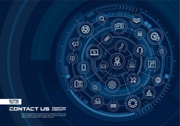 Abstract contact us call center background Vector Image