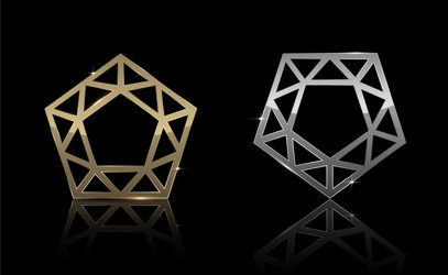 Pentagon icons Royalty Free Vector Image - VectorStock