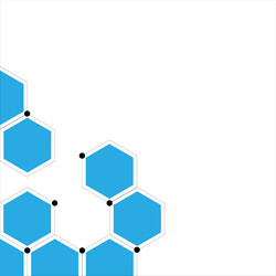 Hexagon edge corner border Royalty Free Vector Image