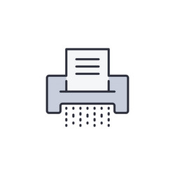 Paper document shredder icon symbol isolated Vector Image