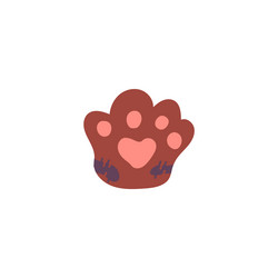 Animal paw finger up gesture cartoon Royalty Free Vector