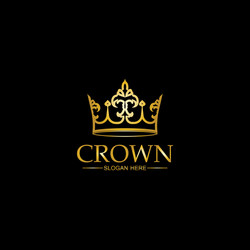 King crown logo template Royalty Free Vector Image