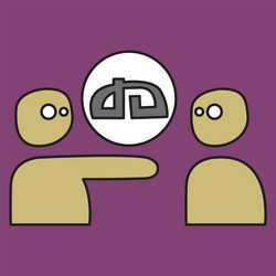 Deviant deviantart social media Royalty Free Vector Image