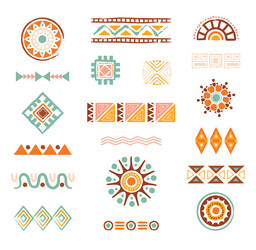 Ethnic ribbon patterns set Royalty Free Vector Image
