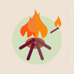 Camp fire Royalty Free Vector Image - VectorStock