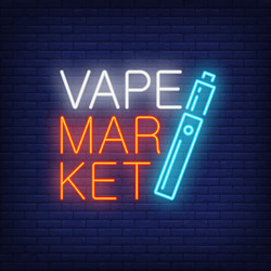 Yes vaping neon sign zone Royalty Free Vector Image