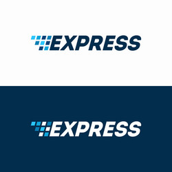 Fast forward express logo designs modern Vector Image
