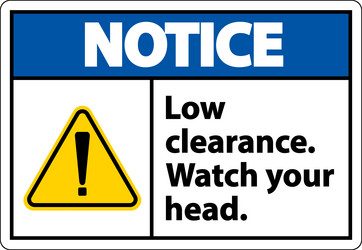 Caution watch your head sign on white background Vector Image