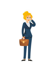 Successful woman web developer cartoon character Vector Image