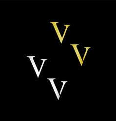 Double letter v logo Royalty Free Vector Image