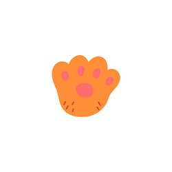 Animal paw finger up gesture cartoon Royalty Free Vector