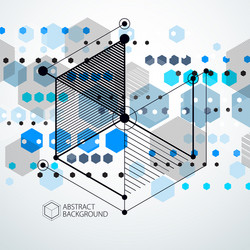 Engineering technology blue wallpaper made Vector Image