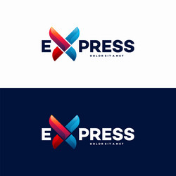 Fast forward express logo designs modern Vector Image