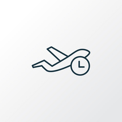 Flight time icon symbol premium quality isolated Vector Image