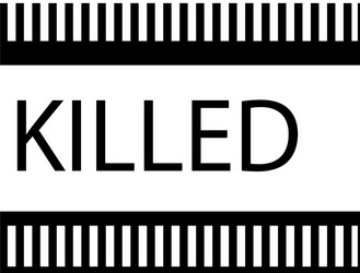 Killed stamp on white Royalty Free Vector Image