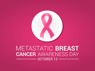 Metastatic breast cancer awareness day Royalty Free Vector