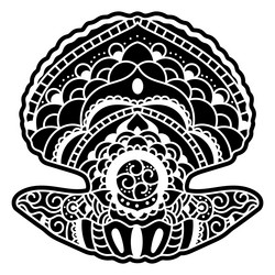 Open shell tribal design Royalty Free Vector Image