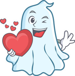 Police cute ghost character cartoon Royalty Free Vector
