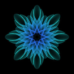 3d geometric gradient flower Royalty Free Vector Image