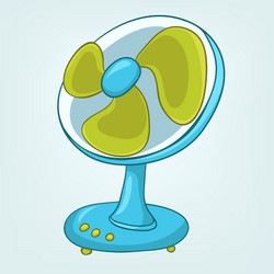 Desk air electric fan Royalty Free Vector Image