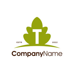 Minimalist monogram letter t o logo design Vector Image