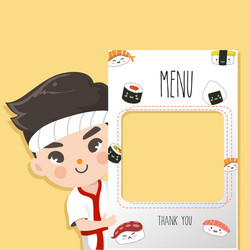 Sushi chef logo Royalty Free Vector Image - VectorStock