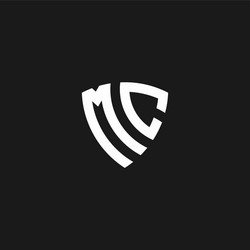 Mc monogram logo with sharped shape design Vector Image