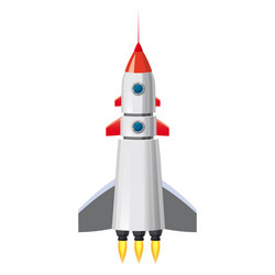 Rocket space ship isolated Royalty Free Vector Image