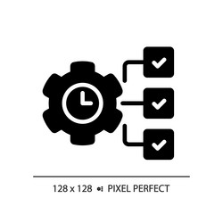 2d glyph style time management icon Royalty Free Vector