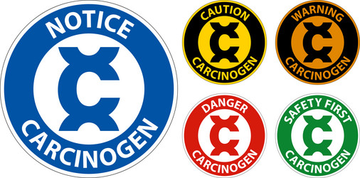 Notice carcinogen ghs sign on white background Vector Image