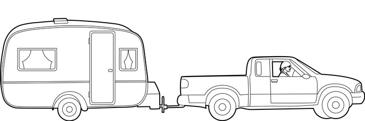 Car Towing Caravans Vector Images (over 170)