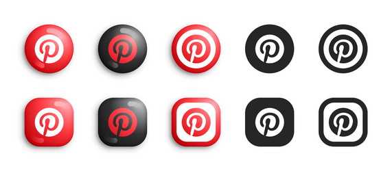 Pinterest logo icon Royalty Free Vector Image - VectorStock
