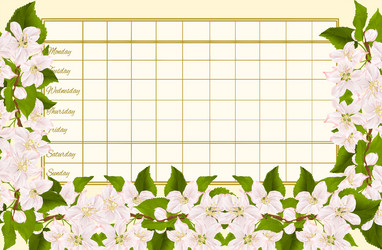 Flower Timetable Vector Images (over 520)