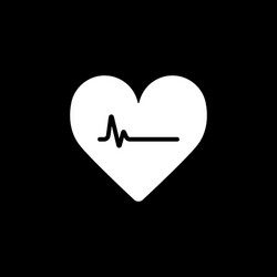 Cardiogram heart stop and death Royalty Free Vector Image