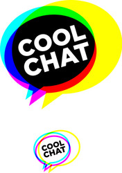 Chat logo icon design Royalty Free Vector Image