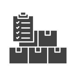 Inventory management icon image Royalty Free Vector Image